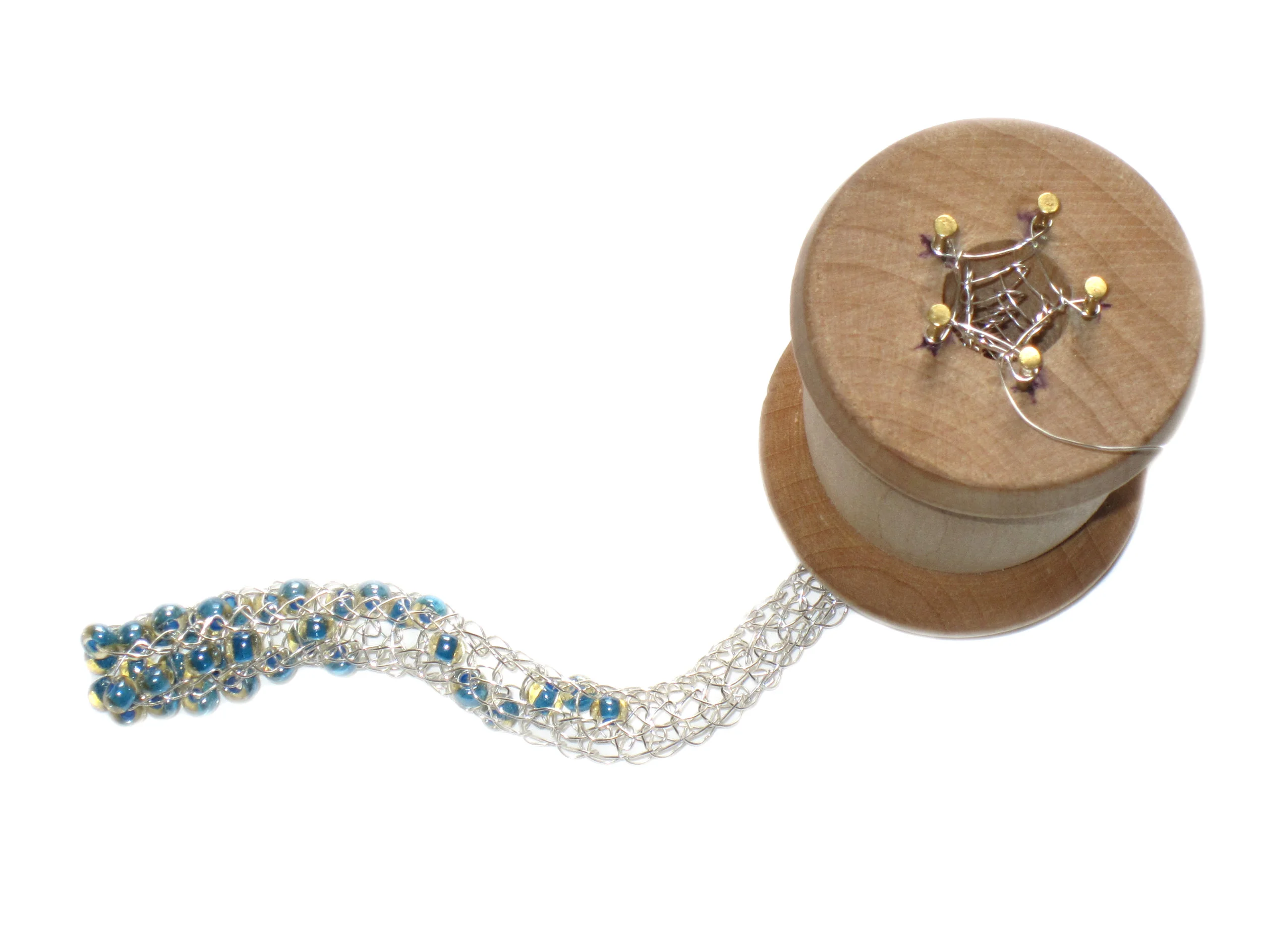 Learn how to French Knit with wire and beads