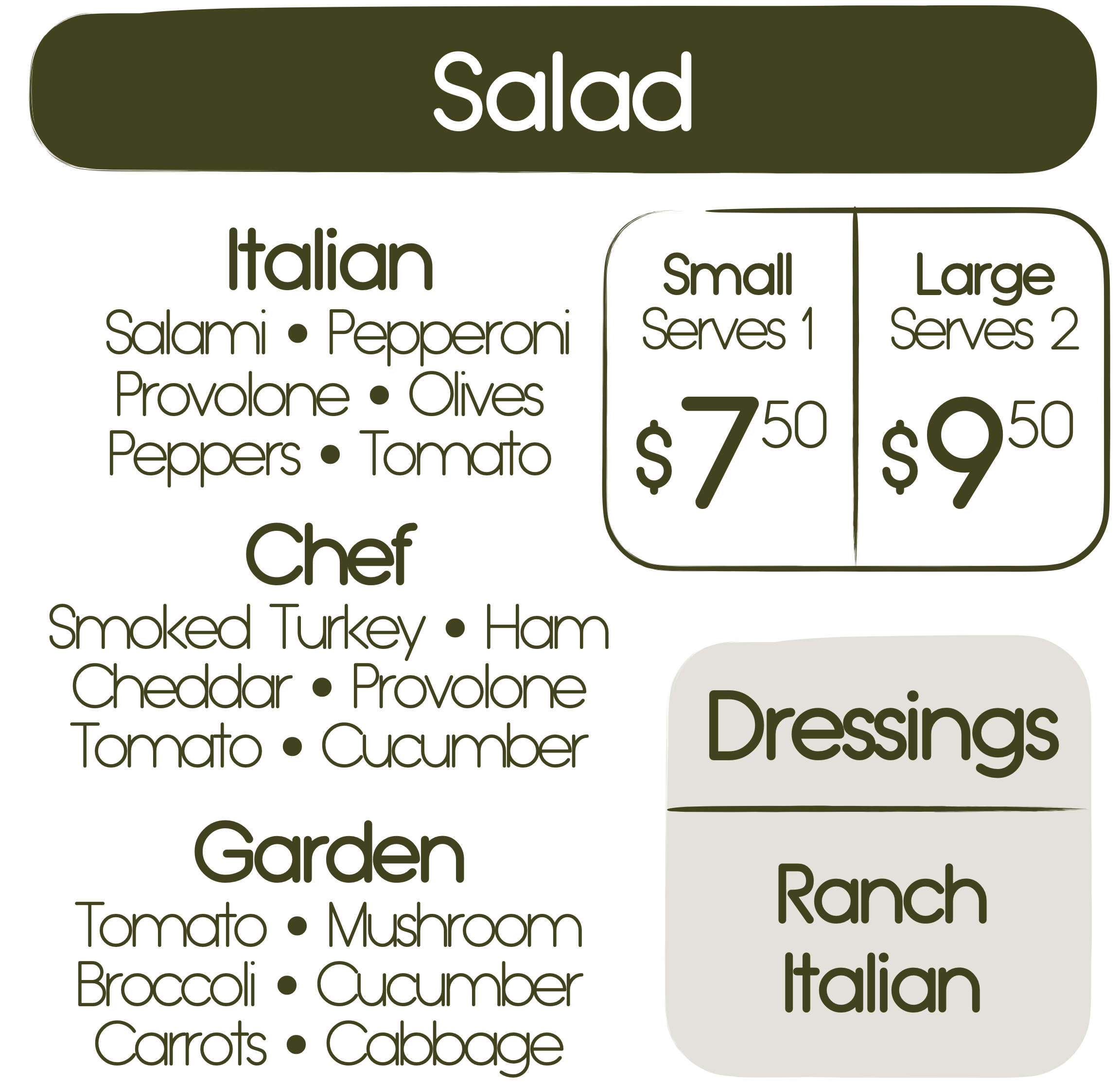 Menu — Caesar's Deli