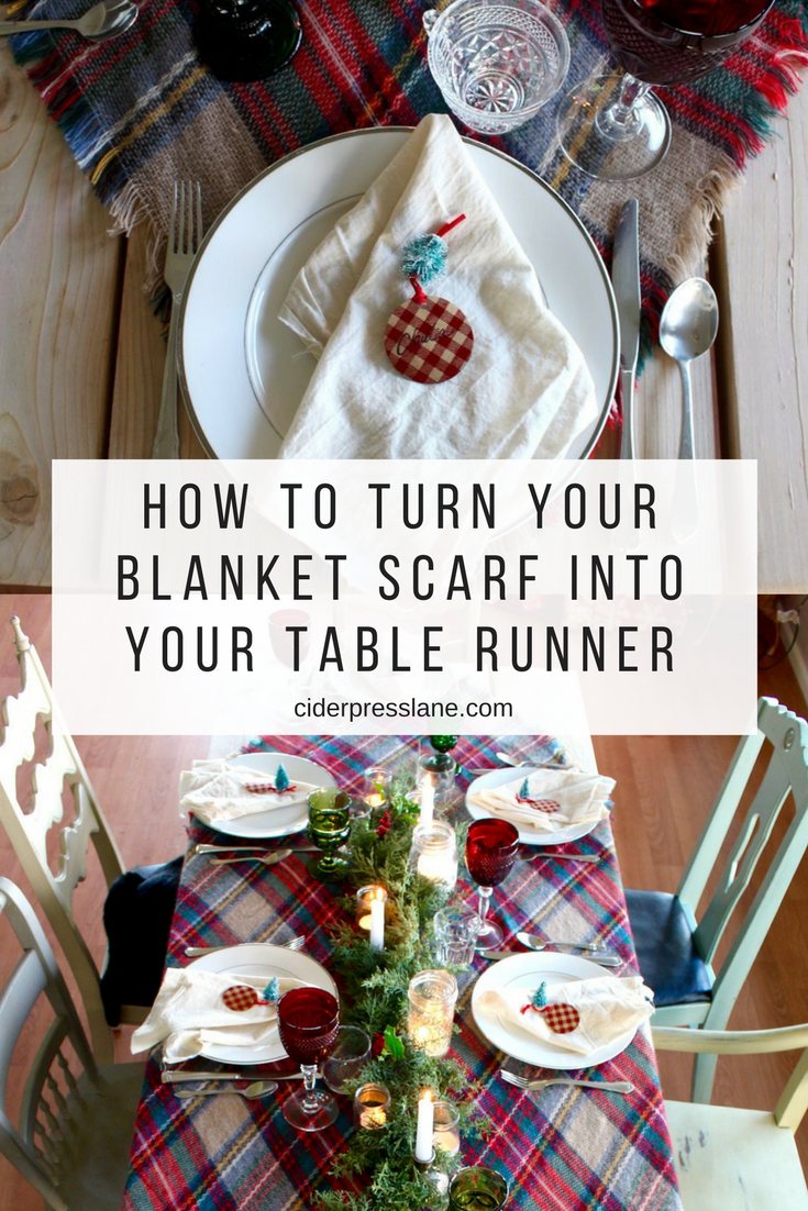 A Simple Blanket Scarf Christmas Table — ciderpress lane