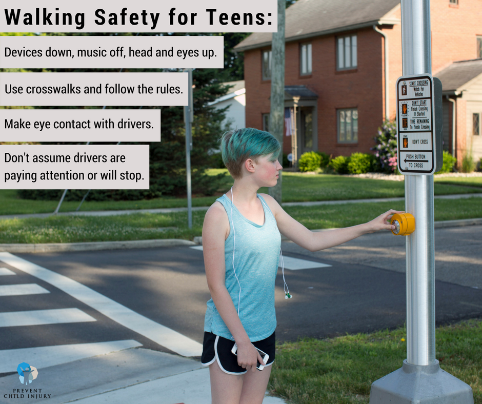 Teen Pedestrian Safety: Crossing the Street — Prevent Child Injury