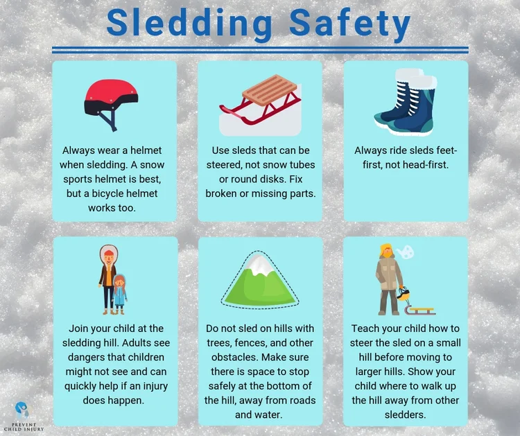 Sledding Safety Prevent Child Injury
