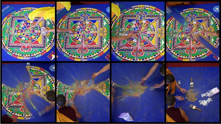 Buddhist Sand Mandala Destruction