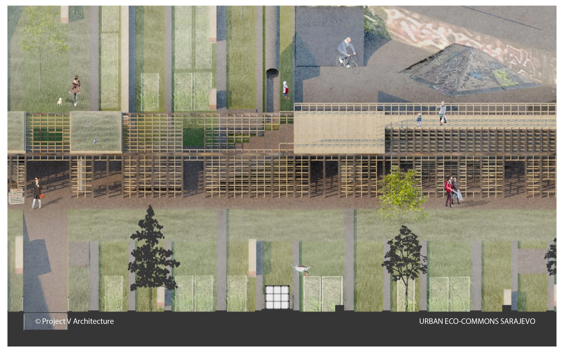 Urban Eco-Commons Sarajevo — project v architecture