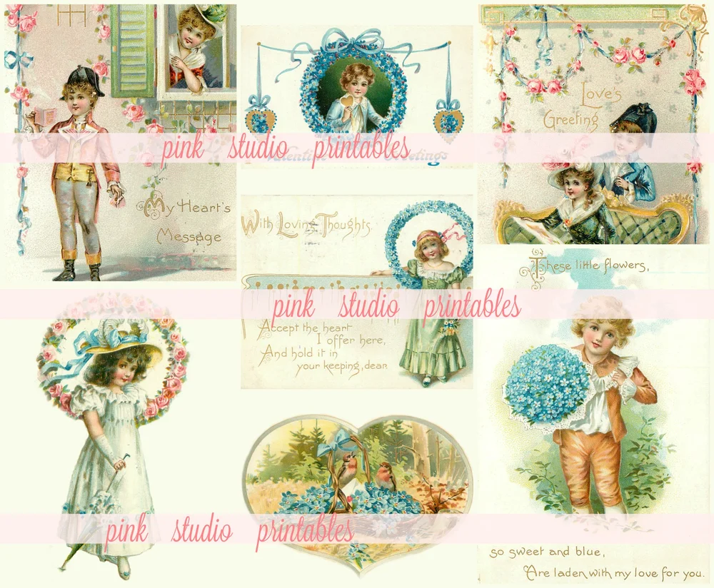 Vintage Valentine Printables 1,698 Old Fashioned Valentines Day Cards