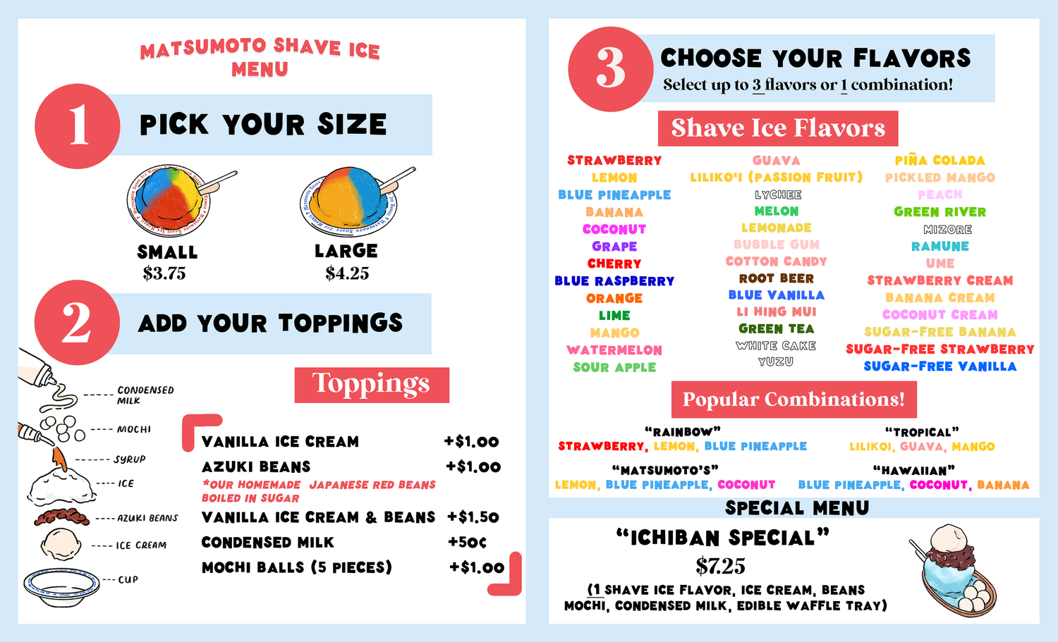 Menu — Matsumoto Shave Ice