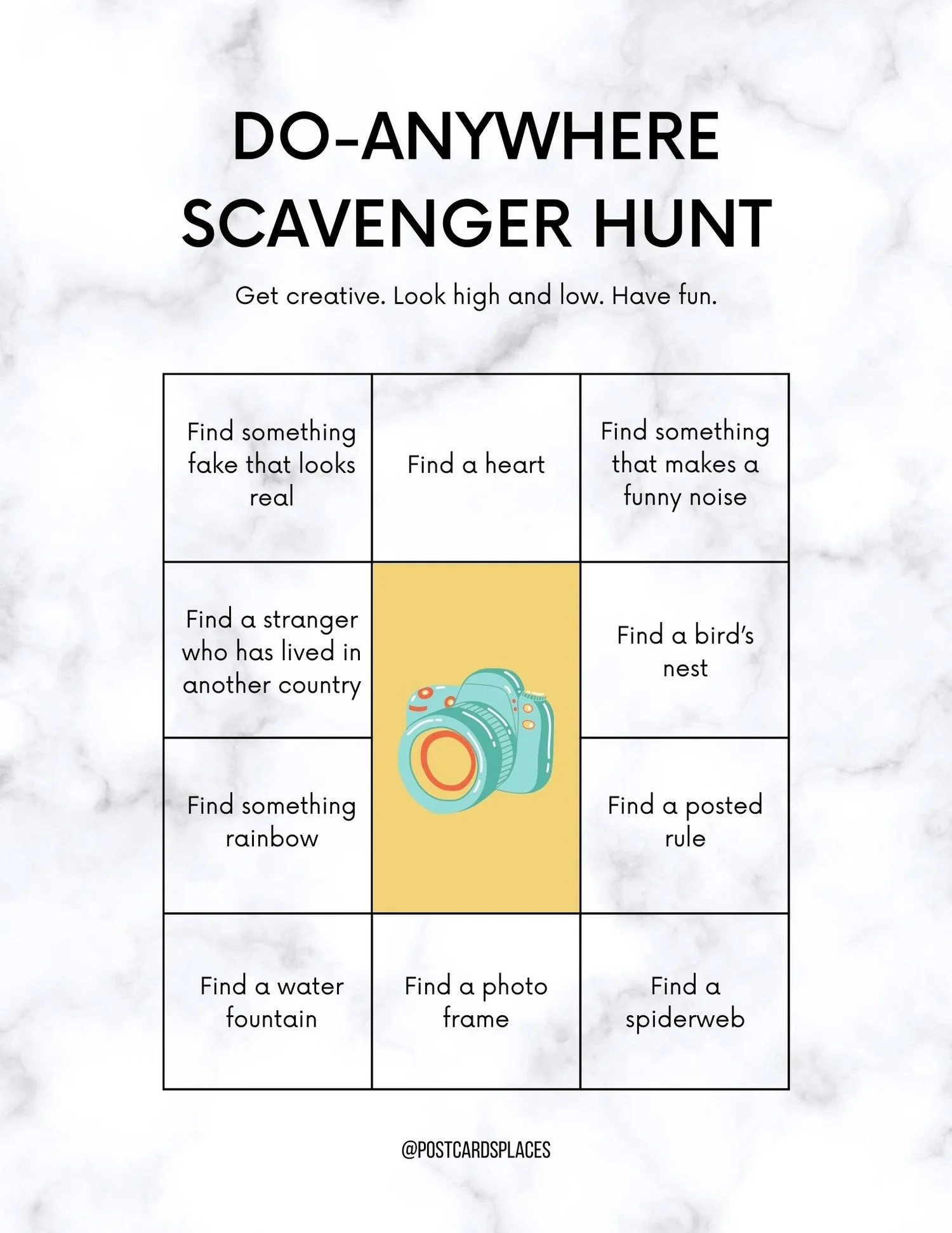 A Scavenger Hunt You Can Do Anywhere! (Downloadable PDF)
