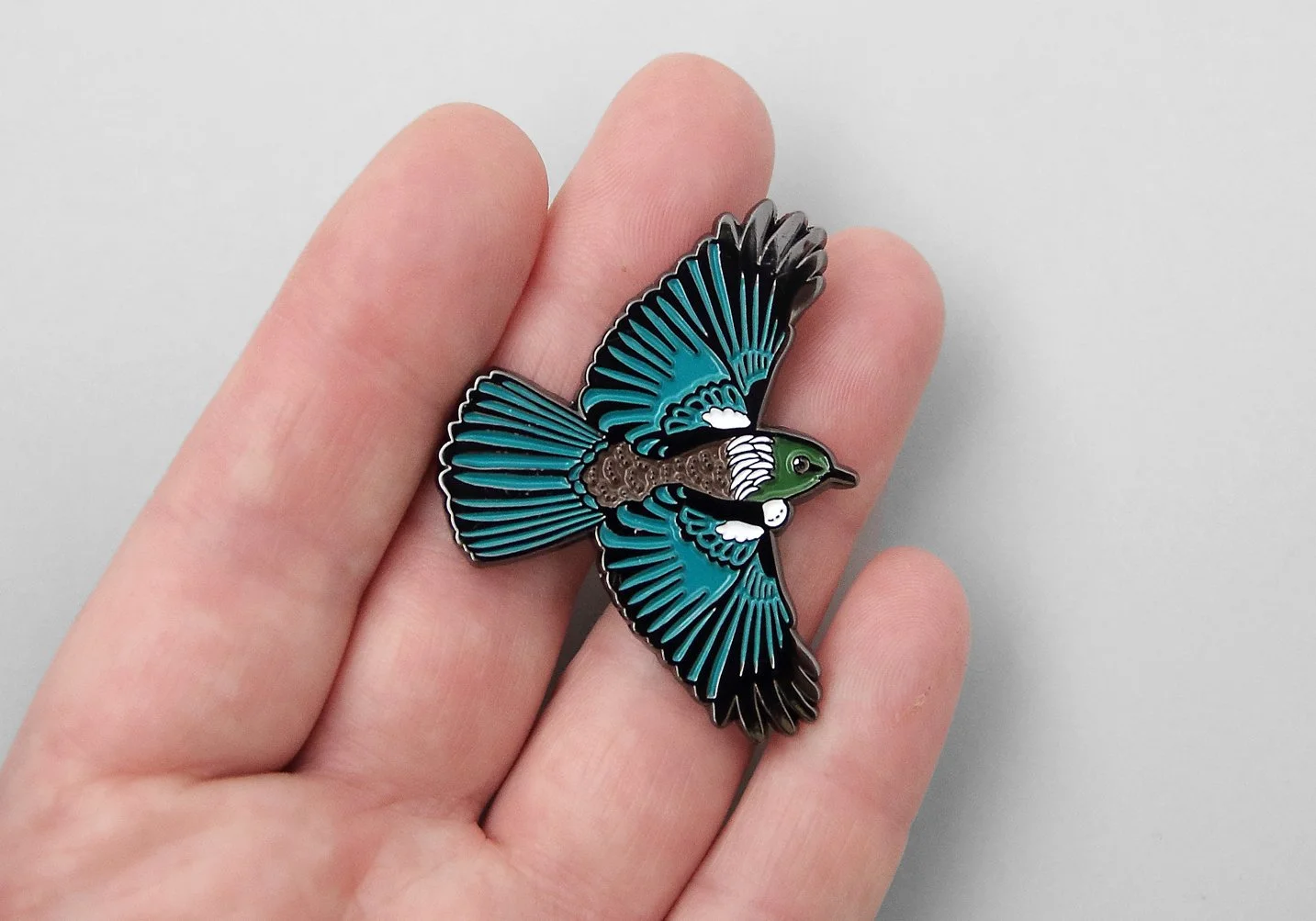 tui NZ bird enamel pin — Melissa Boardman