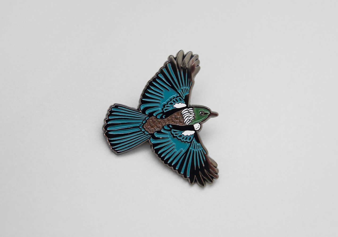 kakapo NZ bird art enamel pin — Melissa Boardman