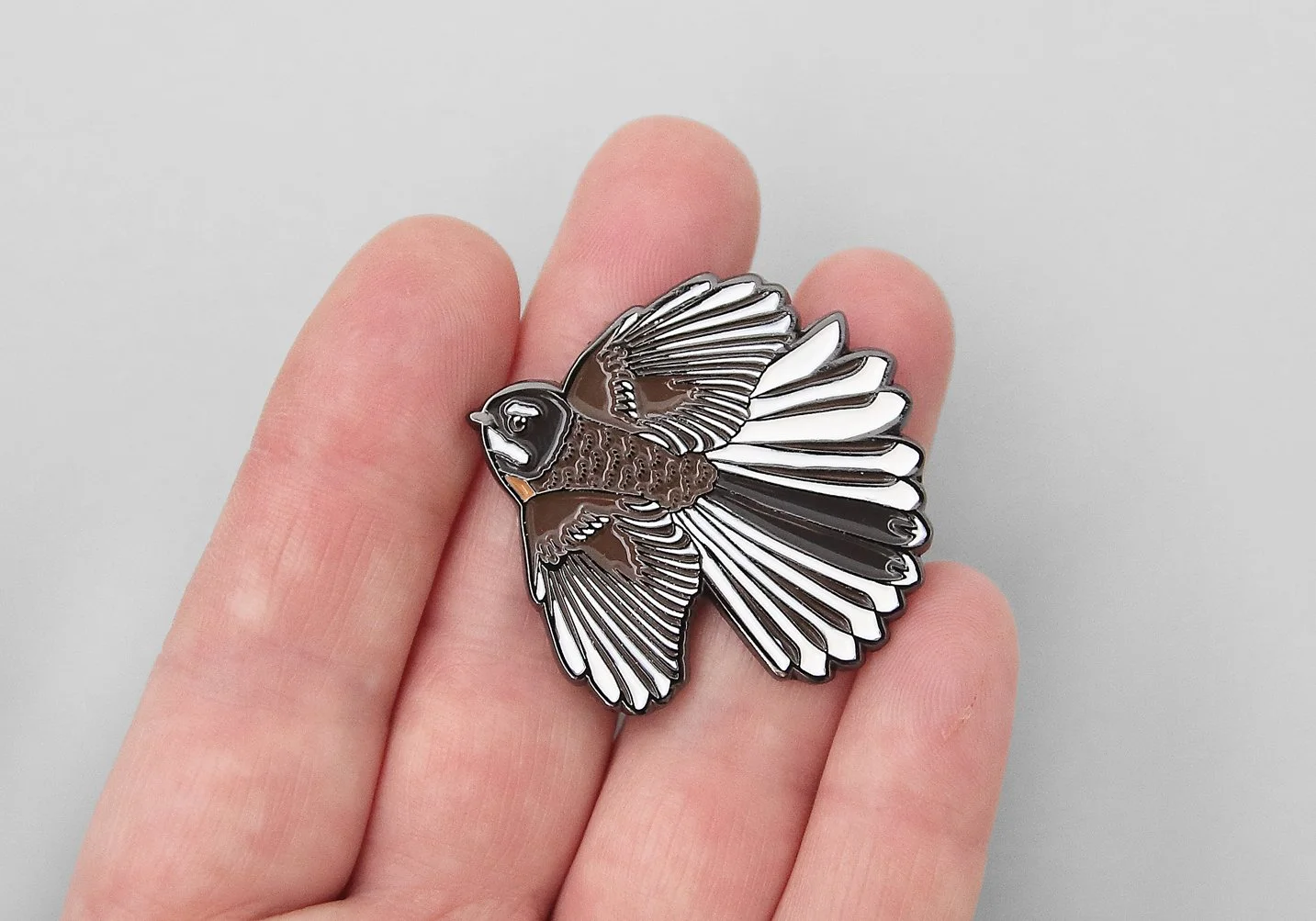 kakapo NZ bird art enamel pin — Melissa Boardman