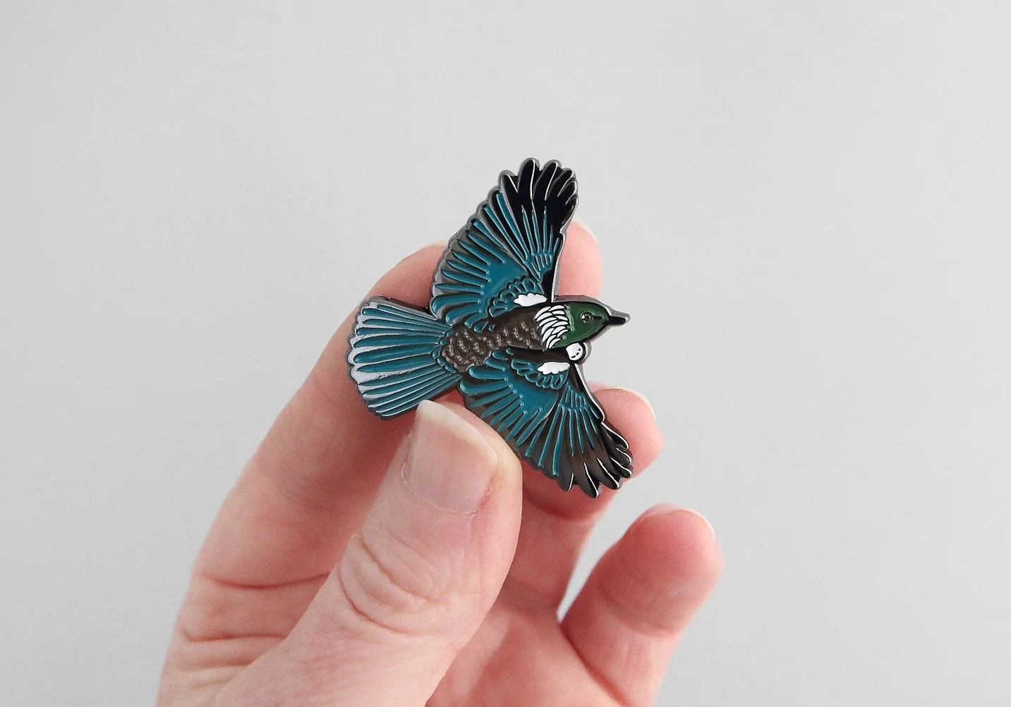 tui NZ bird enamel pin — Melissa Boardman