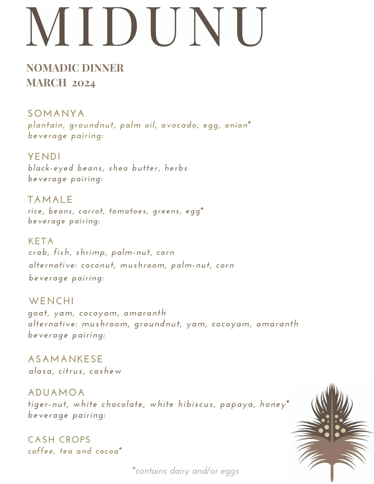 Nomadic Menu — Midunu