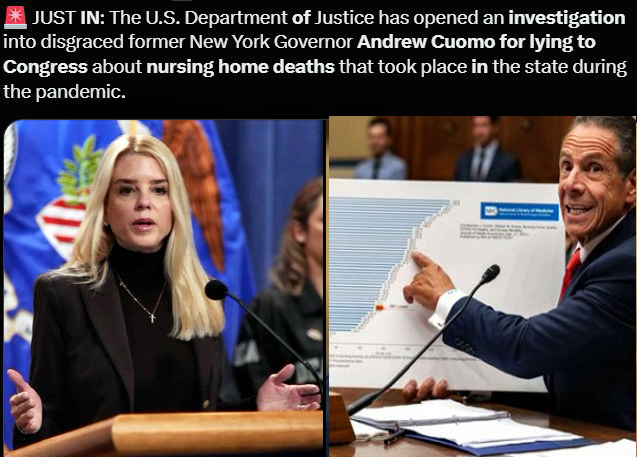 DOJ Investigation of Andrew Cuomo for Allegedly Lying to Congress in ...
