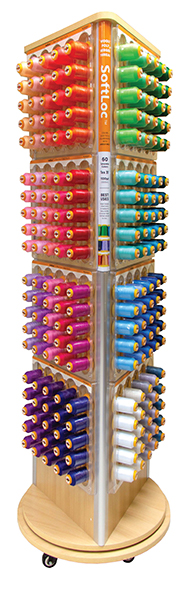 3-Sided Rotary Wooly Poly Thread Displays - WonderFil