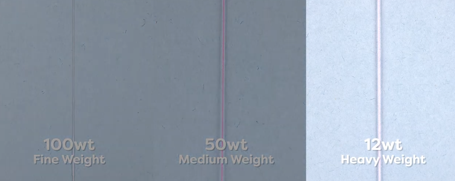 WonderFil Specialty Threads - Differences Between Thread Weights: Where ...