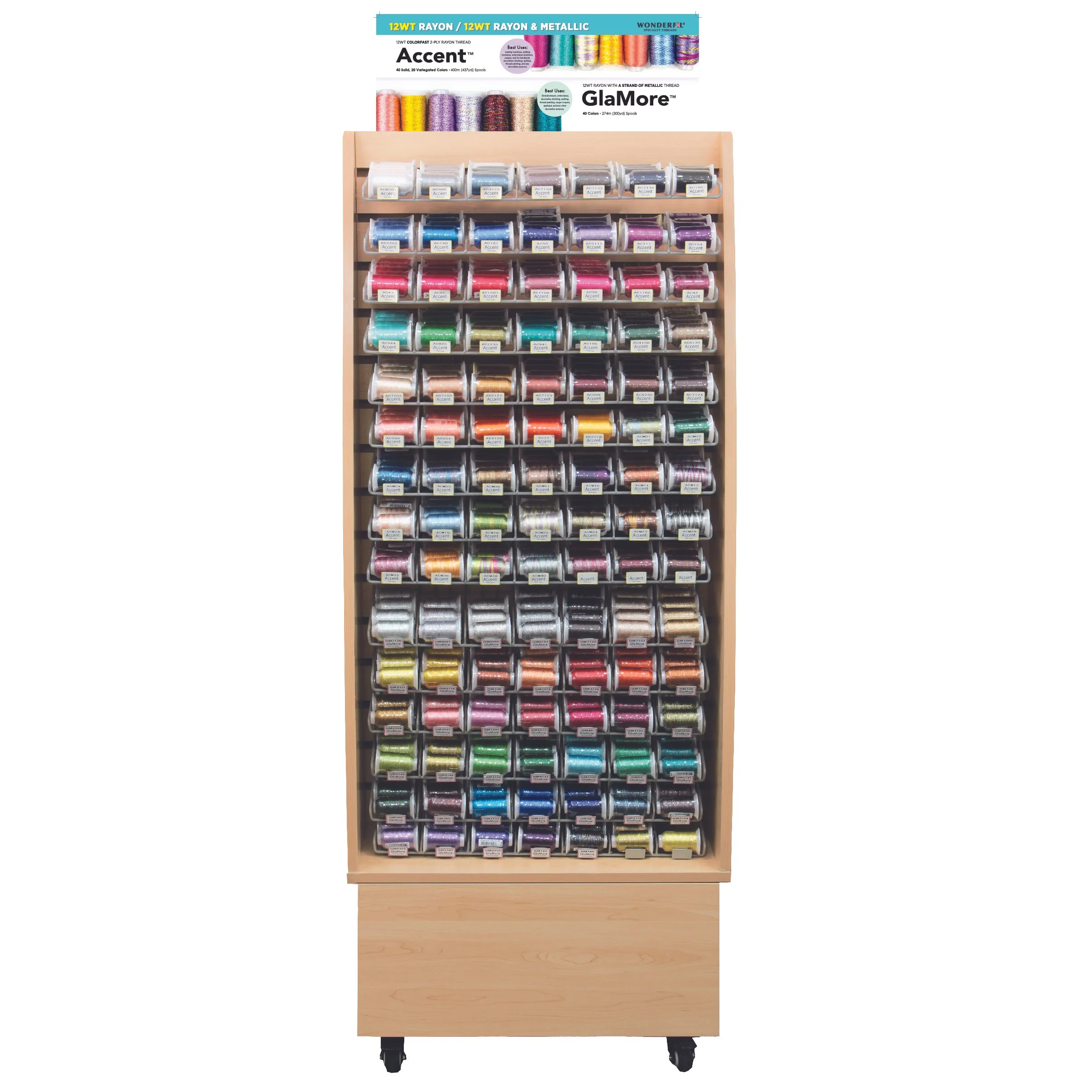 Cotton 12wt 1-Sided Wall Displays - WonderFil