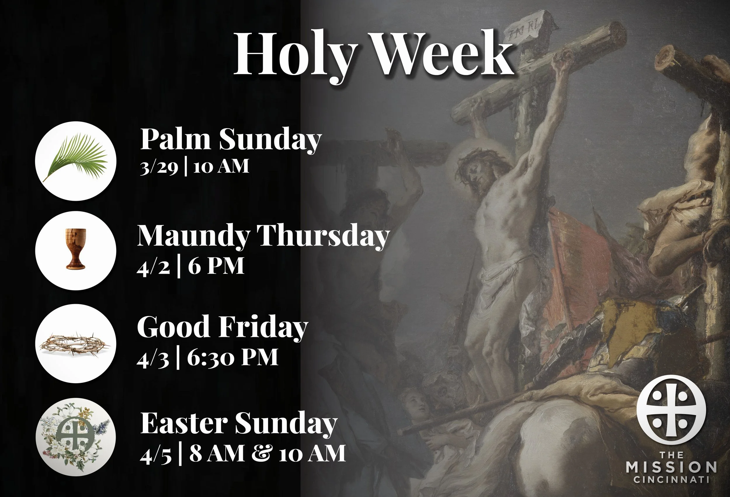 Holy Week Schedule & Invitation — Mission Cincinnati