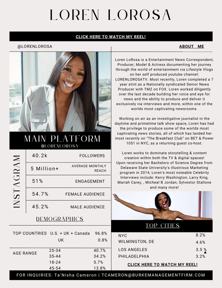About — Television & Digital Media Personality