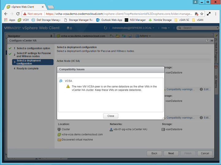vCenter High Availability — Define Tomorrow™