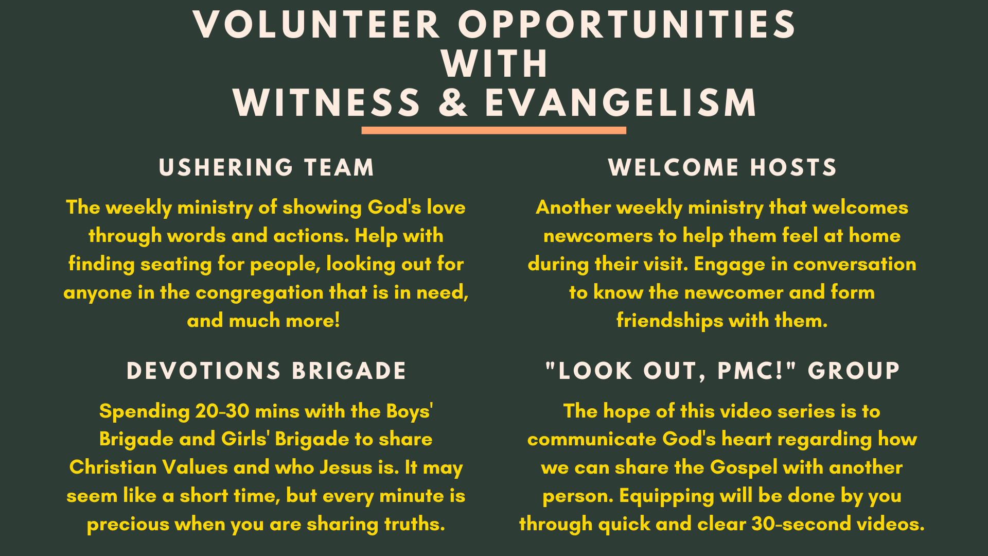 Witness & Evangelism — Pentecost Methodist Church
