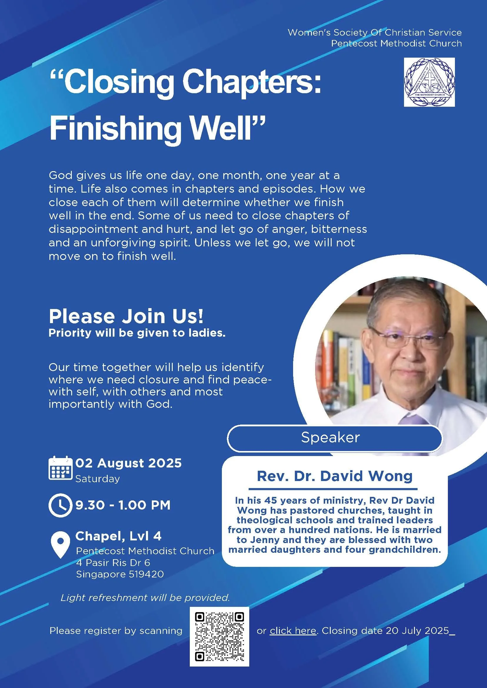 “Closing Chapters: Finishing Well” — Pentecost Methodist Church