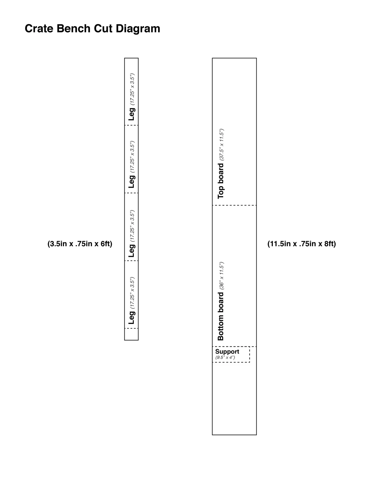 Crate Bench — Crates and Pallet