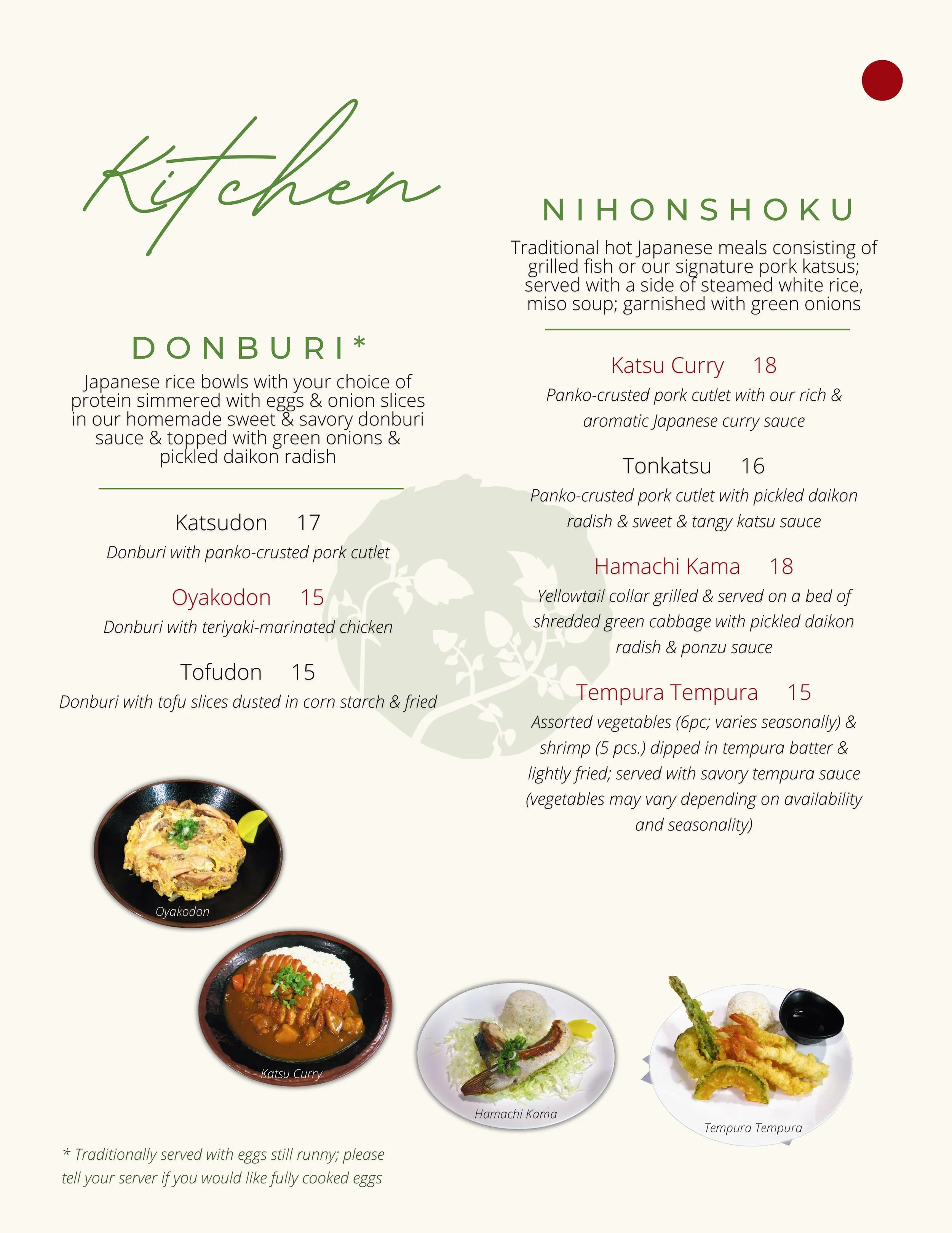 Wasabi Sushi Menu Menu | Wasabi