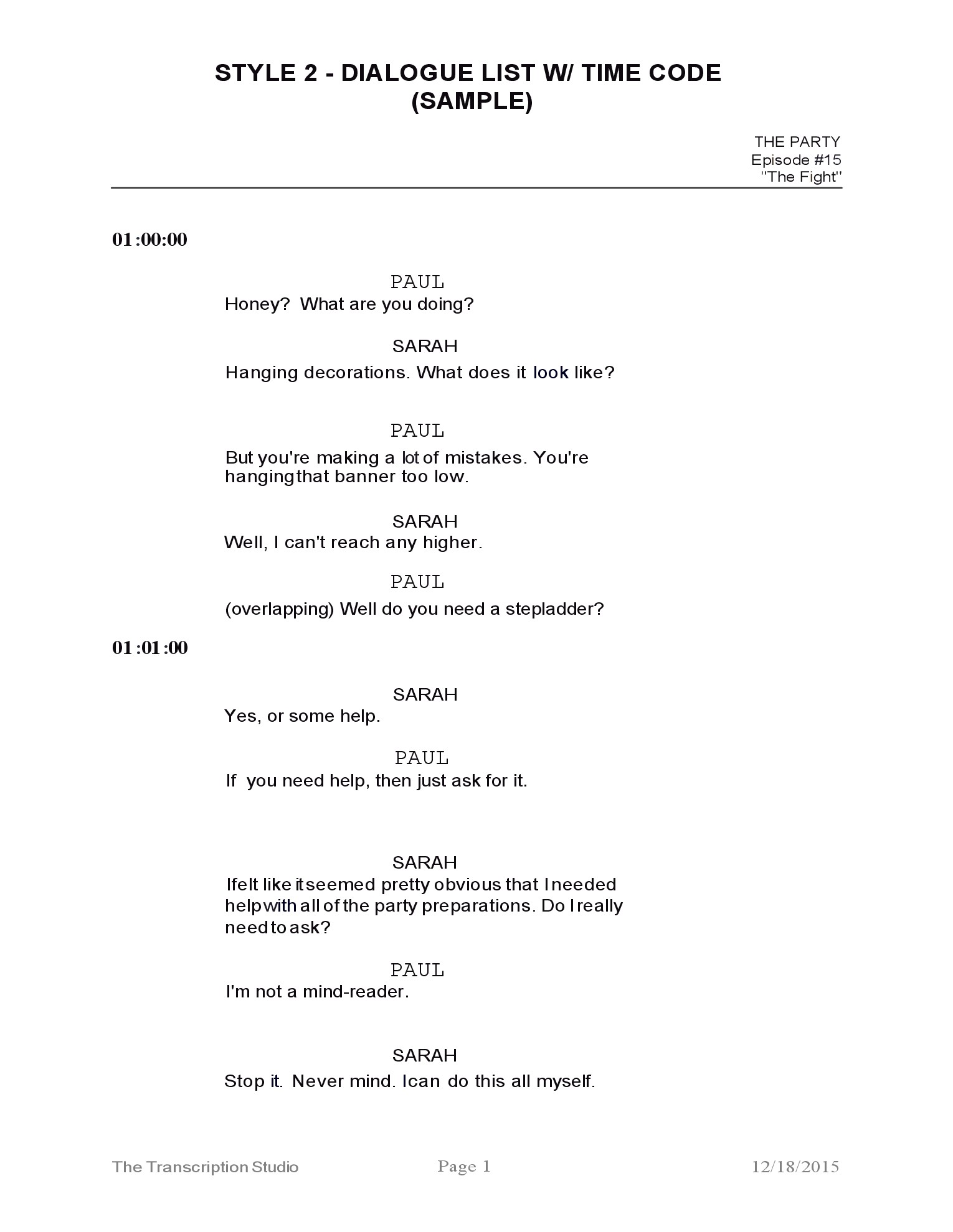 All Formats for CCSL, CCDL. — TranscriptionStudio.com | CCSL|Dialogue Lists