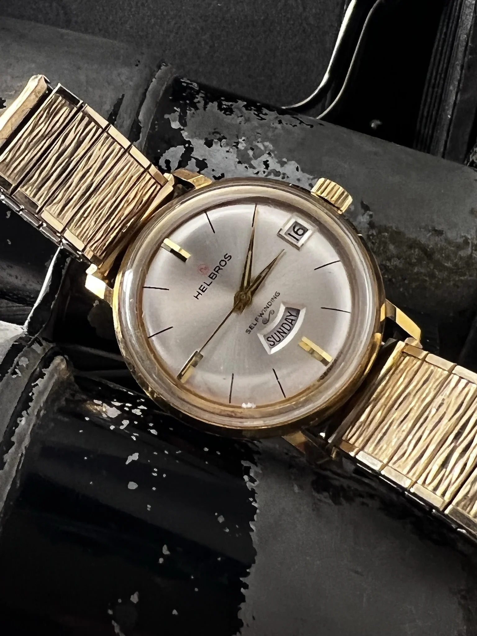 1960's Helbros Cool Day Date Automatic — Cool Vintage Watches
