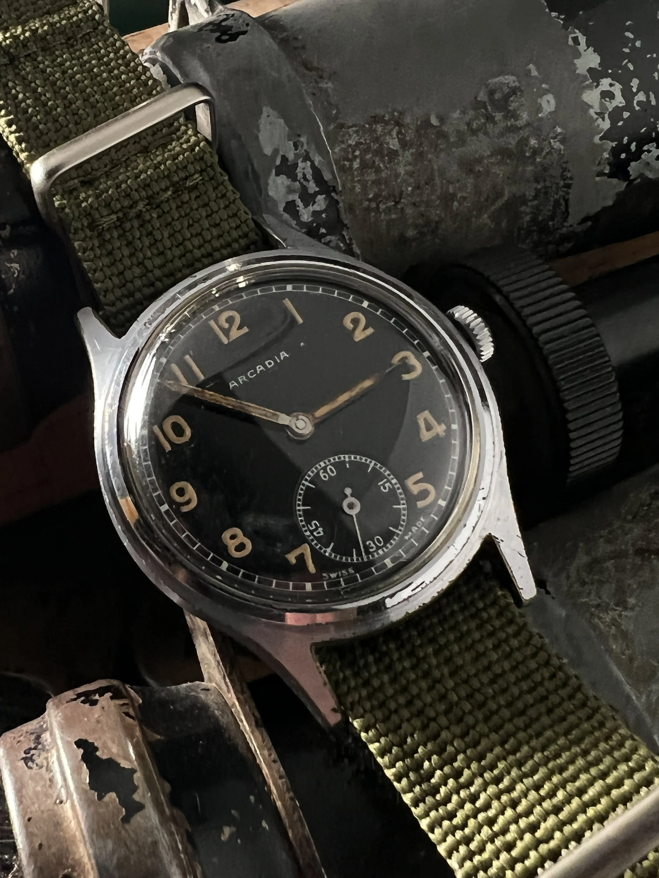 1940's German Military WW2 Arcadia DH — Cool Vintage Watches