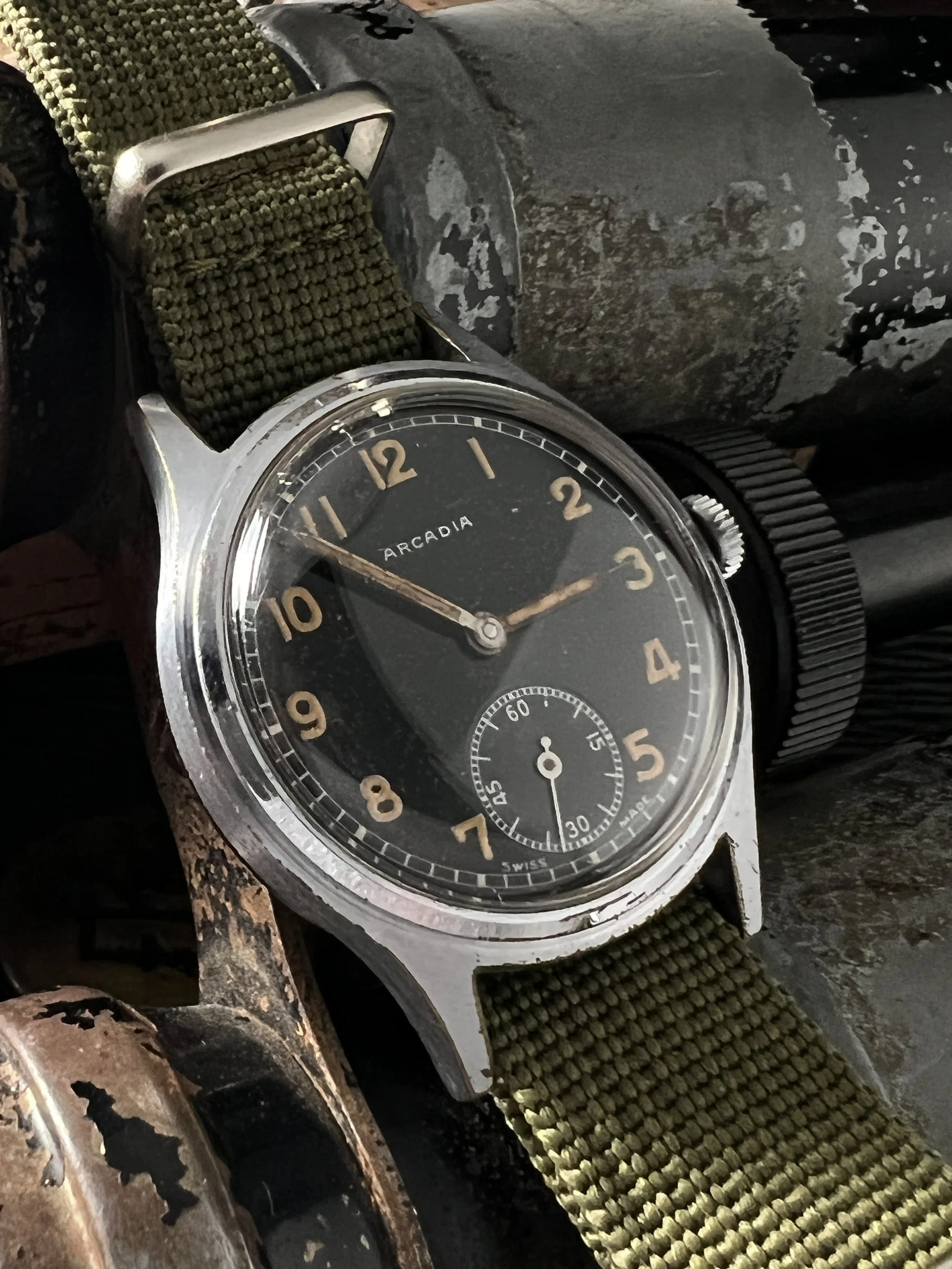 1940's German Military WW2 Arcadia DH — Cool Vintage Watches