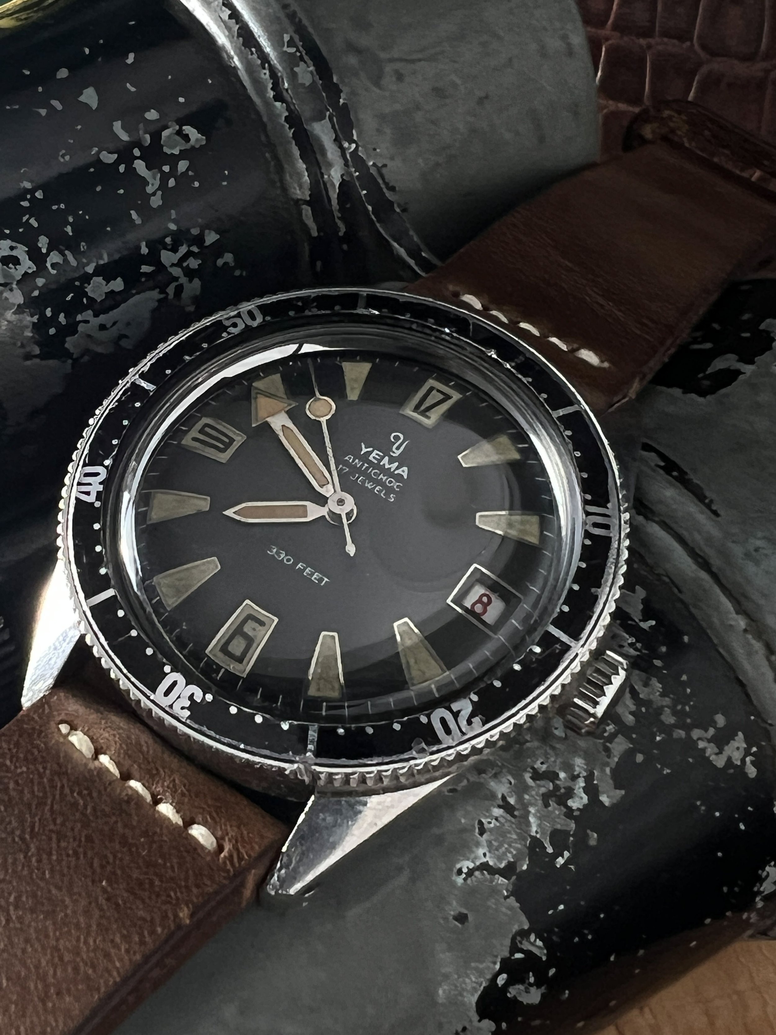 1960's Yema Antichoc Diver — Cool Vintage Watches