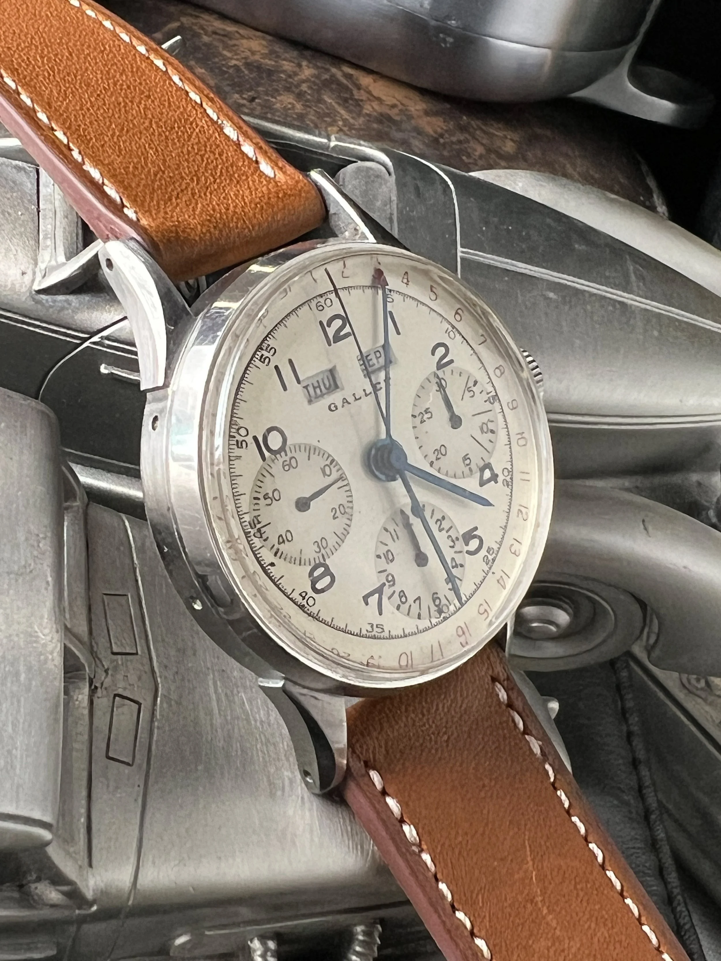 50's Swiss Gallet Triple Date Chronograph — Cool Vintage Watches