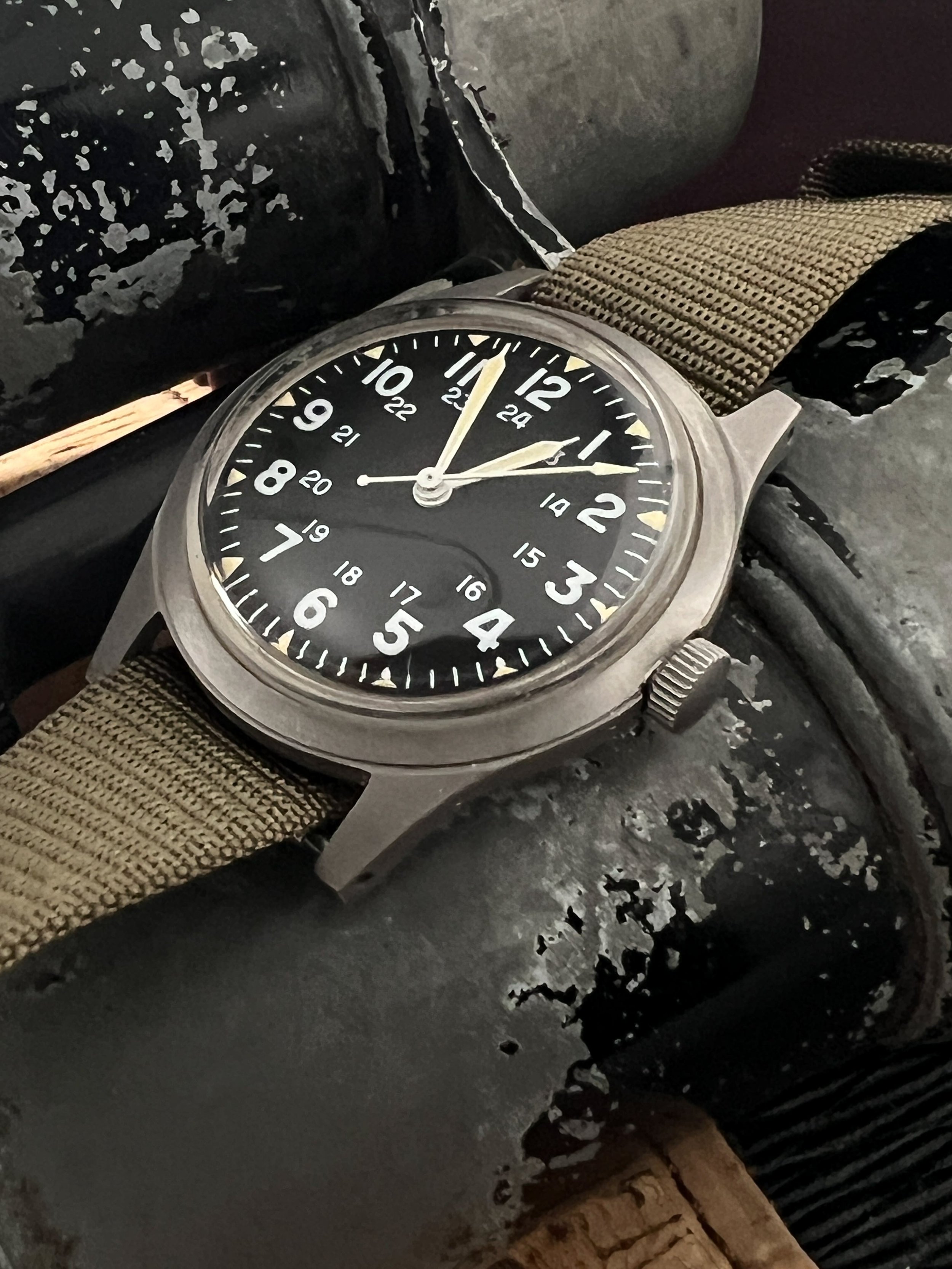 1974 Benrus Military Field Watch — Cool Vintage Watches