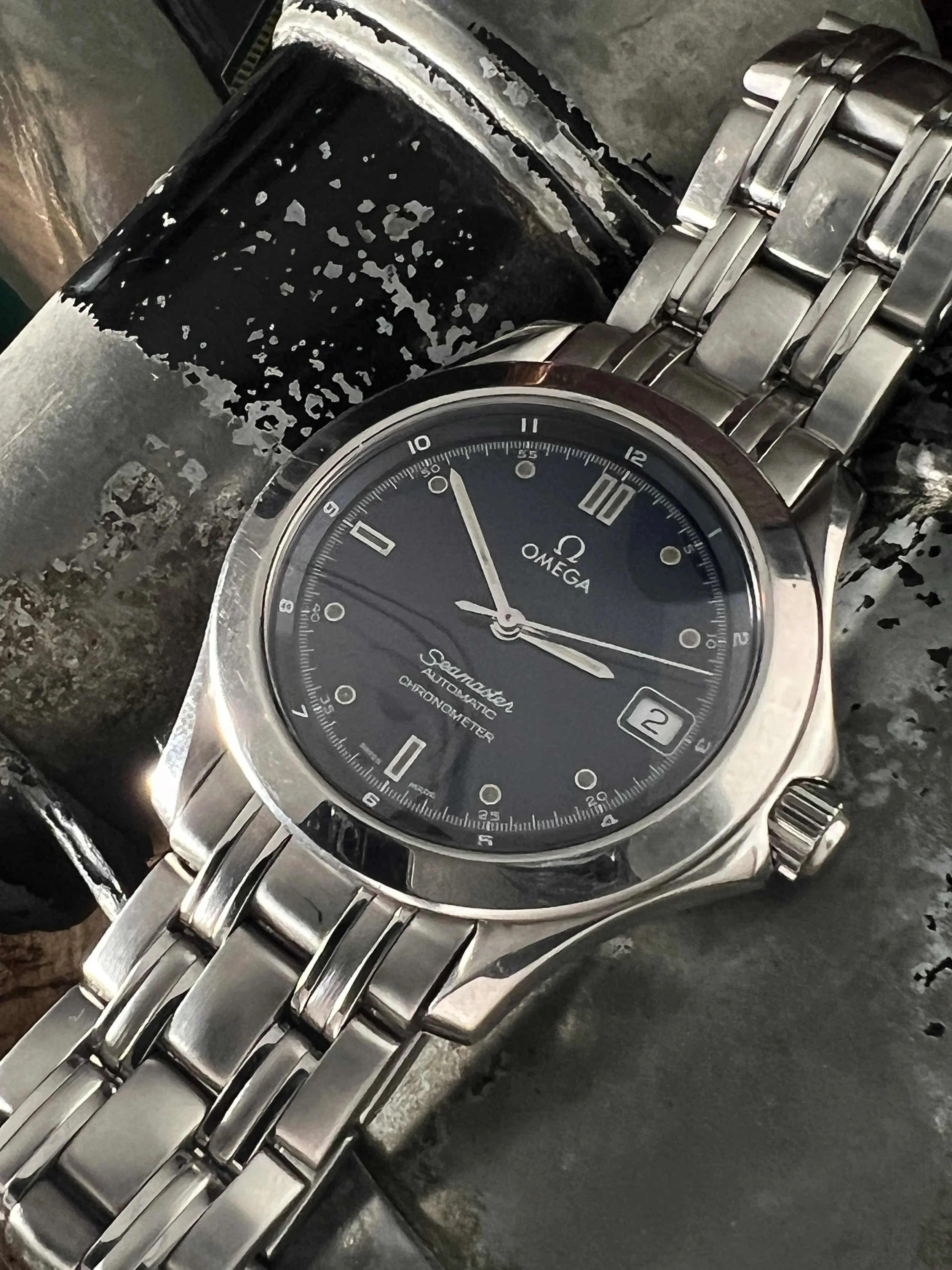 Vintage Blue 80's Omega Seamaster Chronometer — Cool Vintage Watches