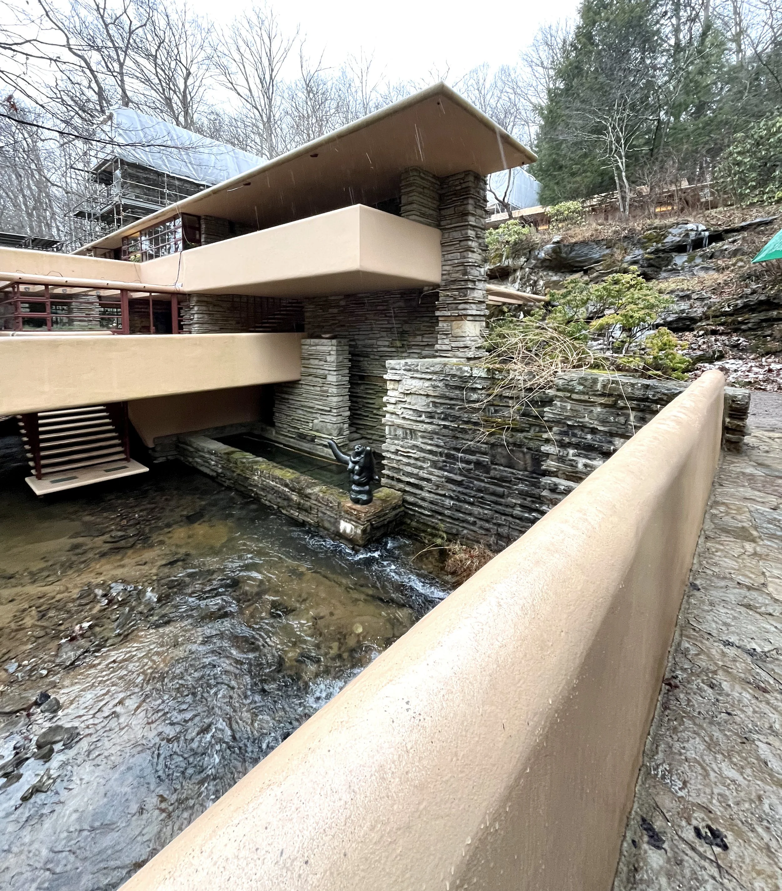 Lines and Texture: Fallingwater — Cherilyn Colbert | Illustrated Maps ...