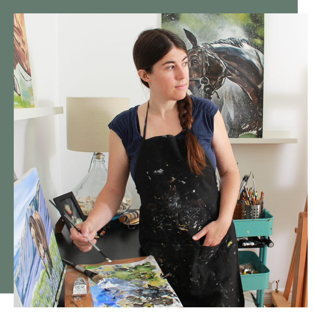 Brooke O'Connell - equine artist -custom horse art - painting reveal ...