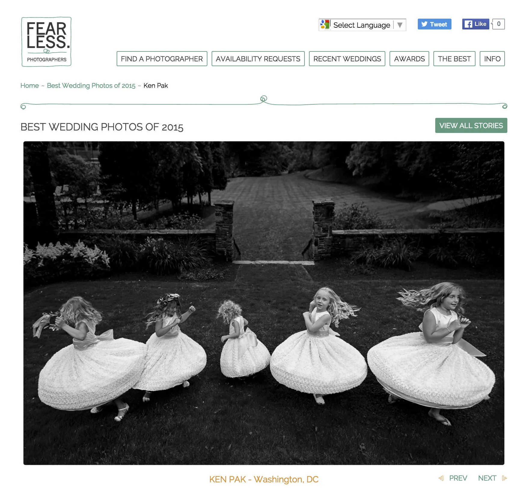 Awarded! Fearless Photographers' Best Wedding Photos of 2015 — KEN PAK ...