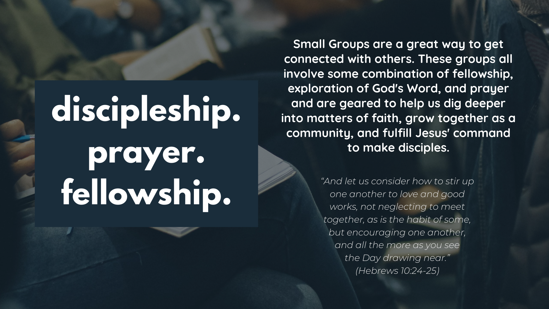 Small Groups — Aldan Union Church
