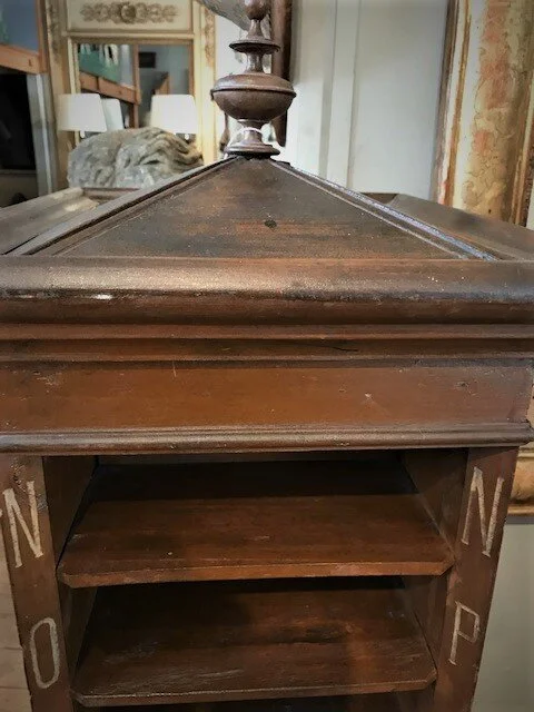 Double sided French Postcard display cabinet. — antiquities