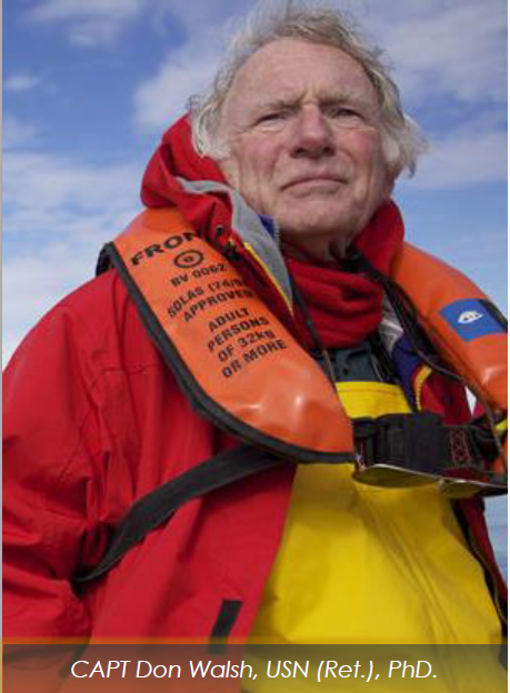 Captain Don Walsh, USN (Ret.), PhD - 2023 Admiral of the Navy George Dewey Award — Naval Order