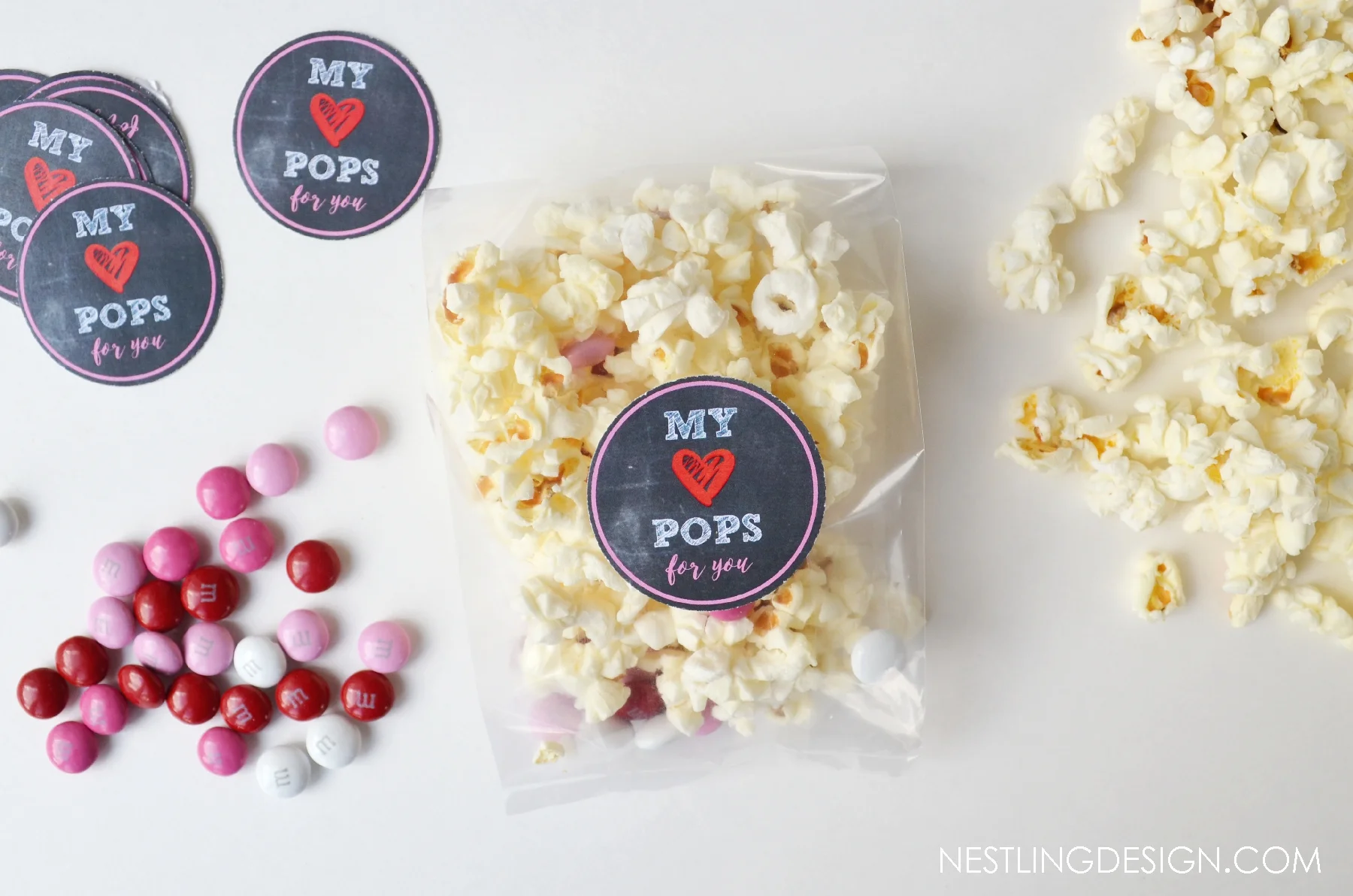 {Free Printable} My Heart Pops For You Valentine Stickers — Nestling Design