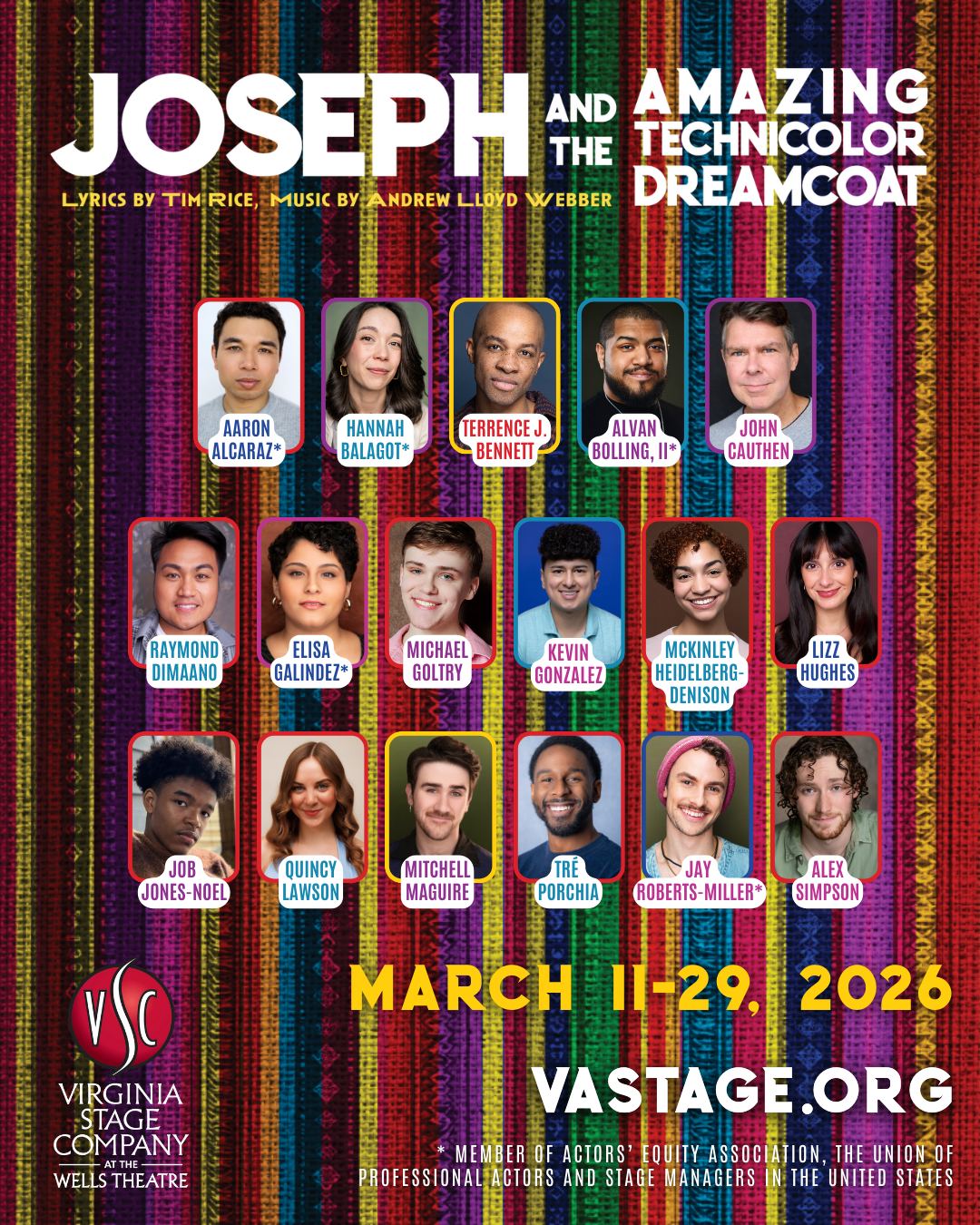 Meet the Cast of Joseph and the Amazing Technicolor Dreamcoat ...
