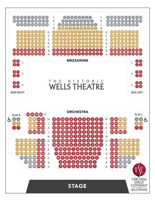Wells Theatre Seat Map — Virginia Stage Company
