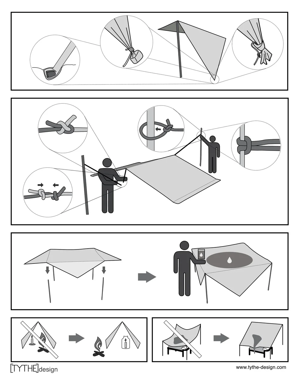 Tarp Shelter Diagram