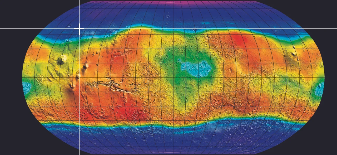 Mars Surface Temperature Map
