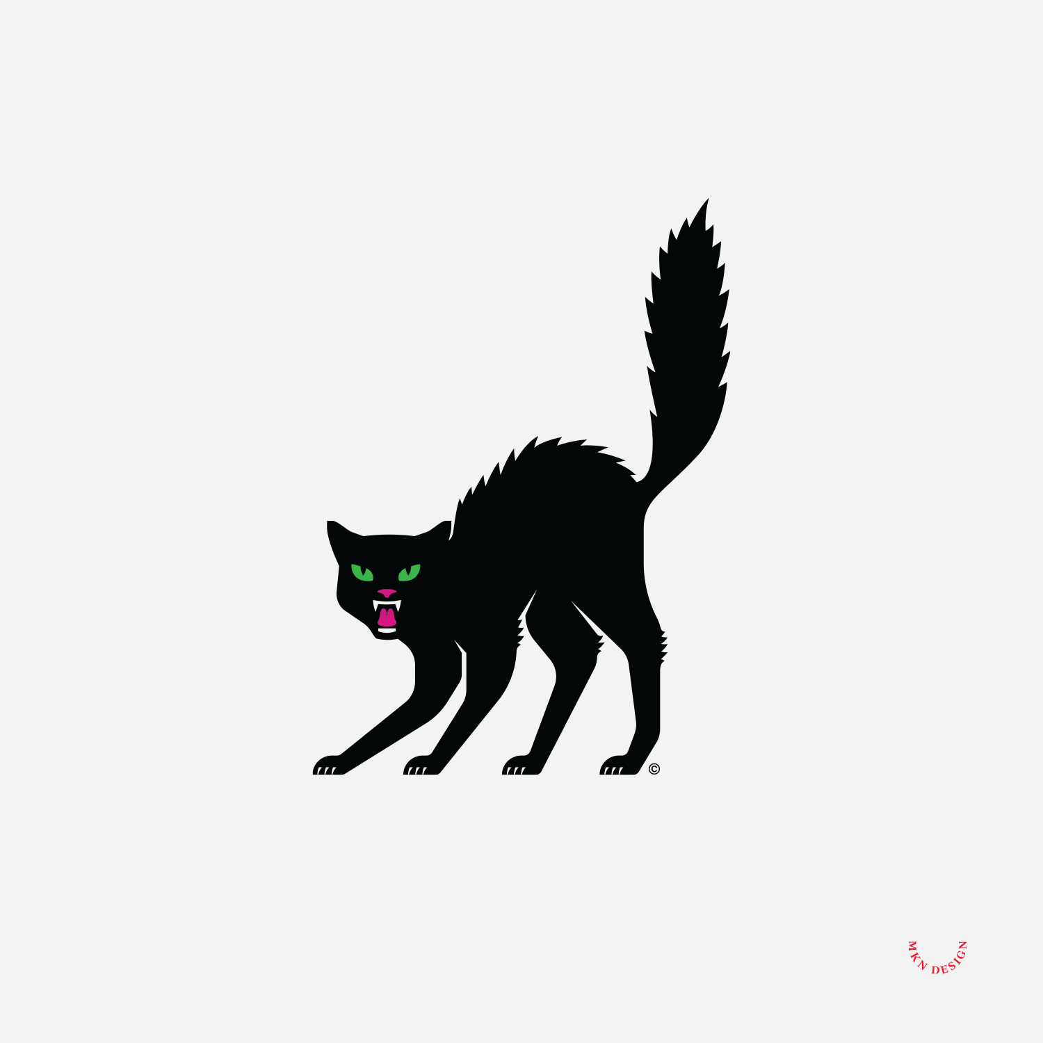 Scared Black Cat Clip Art