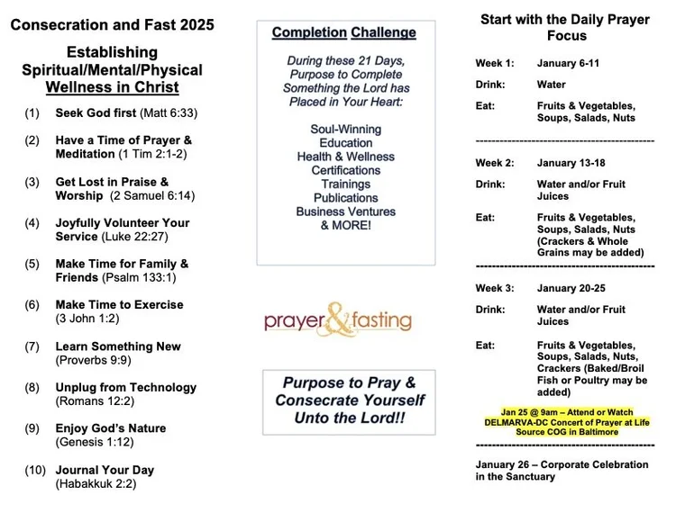 2025 Consecration & Fast — New Hope Church