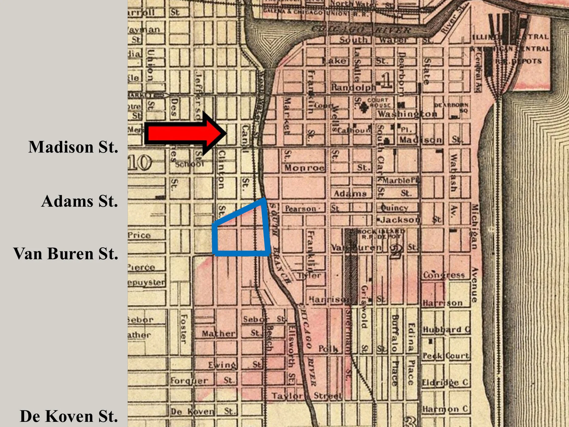 Great Chicago Fire Map