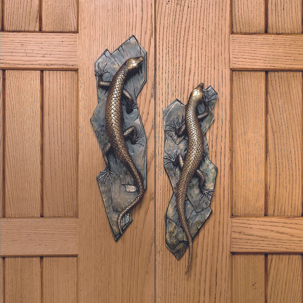 Unique Bronze Door Pulls – Lizard Entry Handle by Martin Pierce