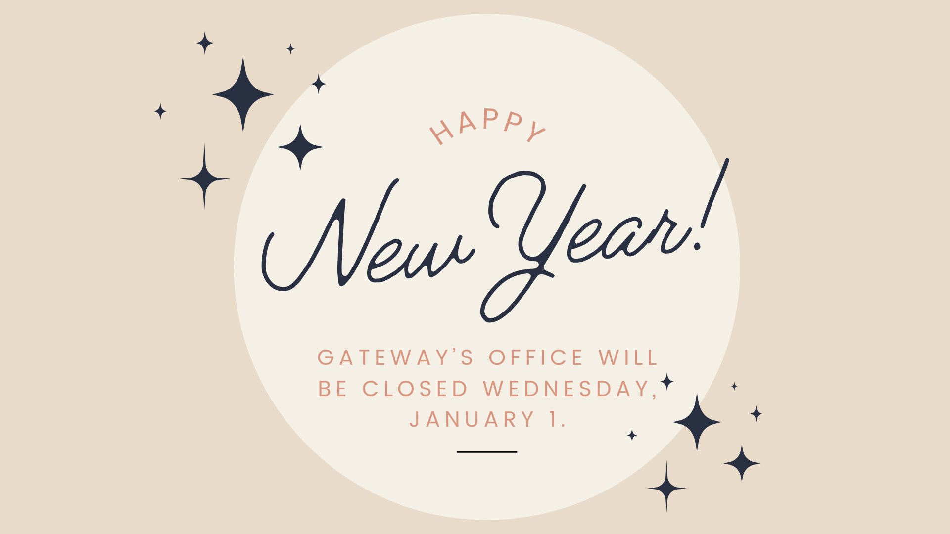 New Year [Office Closure] — Gateway Christian Fellowship